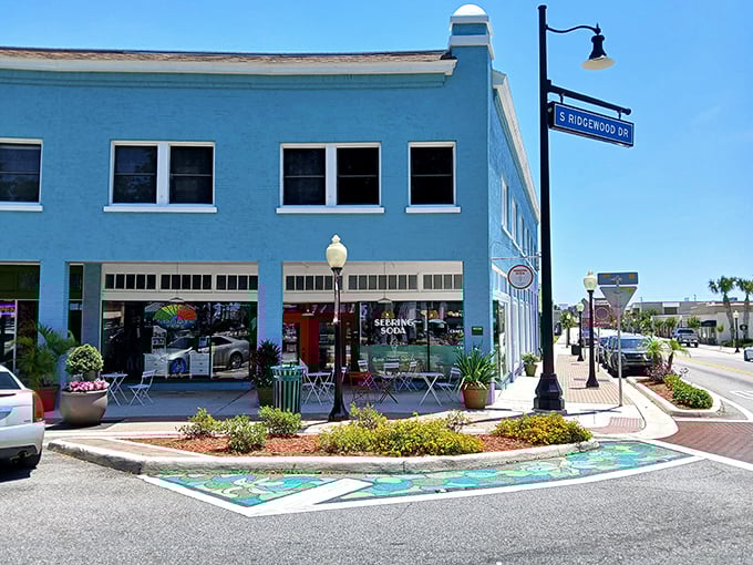 This cheerful blue building isn't just Instagram-worthy—it's a testament to Sebring's commitment to preserving its architectural character while keeping things affordable.