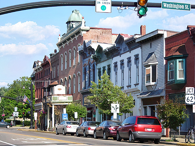 Downtown Millersburg's colorful storefronts invite exploration, each one promising treasures more authentic than anything you'd find at a mall.