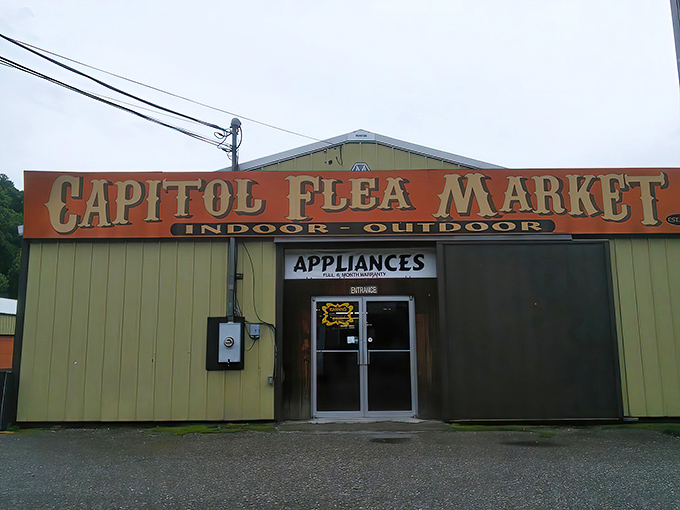 The unassuming entrance belies what awaits inside—like finding out your quiet neighbor was once in a rock band.