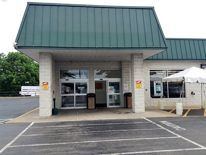 The unassuming entrance serves as a portal to possibility—where everyday shoppers transform into intrepid explorers of forgotten fashion and household history.