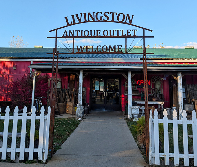 Step through this welcoming entrance and prepare to lose track of time. The white picket fence is just the first hint of nostalgic treasures awaiting inside.