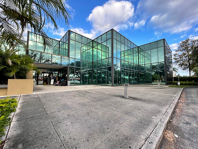 Not your grandmother's thrift shop! This gleaming glass structure houses one of Florida's most impressive collections of pre-loved treasures.