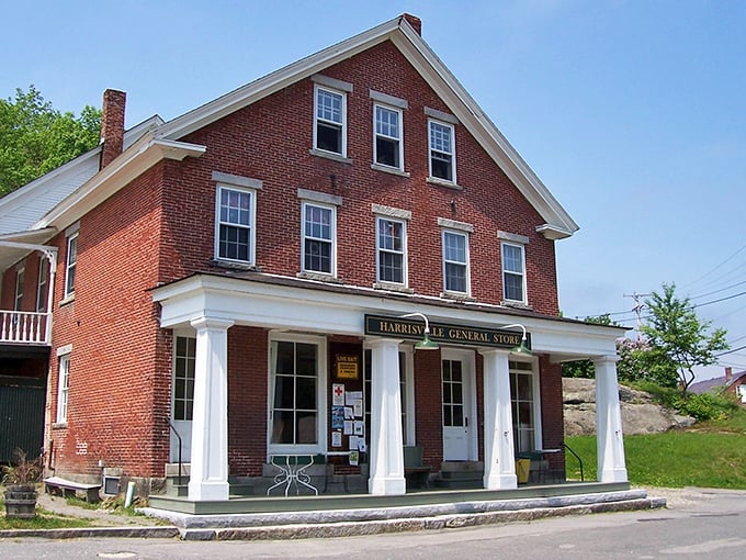 The Harrisville General Store isn't just a building—it's the town's living room, where maple syrup discussions can last longer than winter itself.