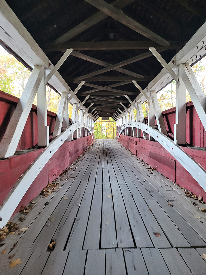 Step inside and you're walking through a wooden time machine. Those beams aren't just supporting the roof—they're holding up history.