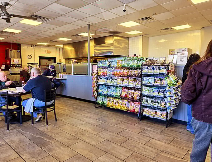 No-nonsense dining at its finest – where the fluorescent lighting might not be Instagram-worthy, but the sandwiches are definitely memory-worthy.