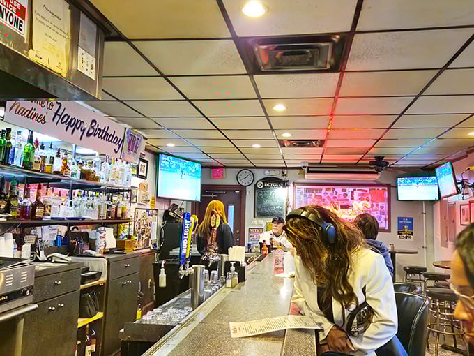 The bar at Nadine's is where magic happens, where strangers become friends and birthday celebrations feel like you're part of the family.