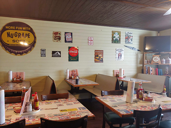 Time travel isn't science fiction at Frontier Diner, where vintage signs and worn booths tell stories of countless Arkansas mornings fueled by coffee and conversation.