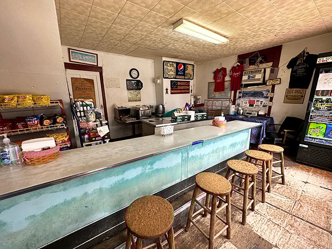 Simple stools at a well-worn counter tell you everything you need to know—this place prioritizes substance over style, and locals wouldn't have it any other way.