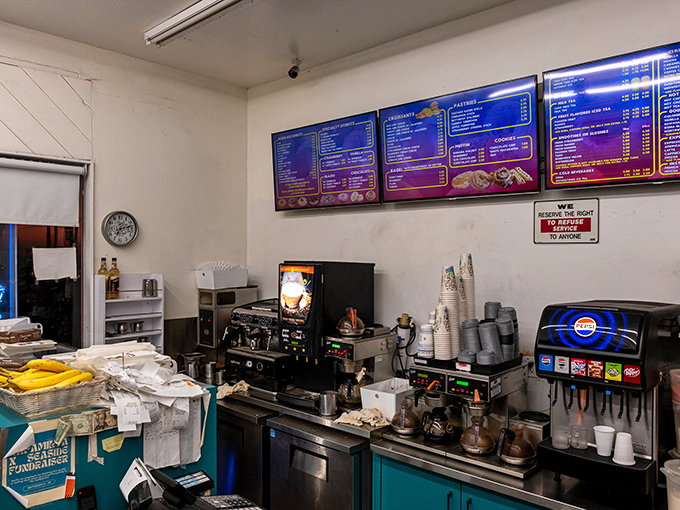 No-frills perfection where fluorescent lights illuminate what matters most—the crafting of exceptional donuts without pretension.