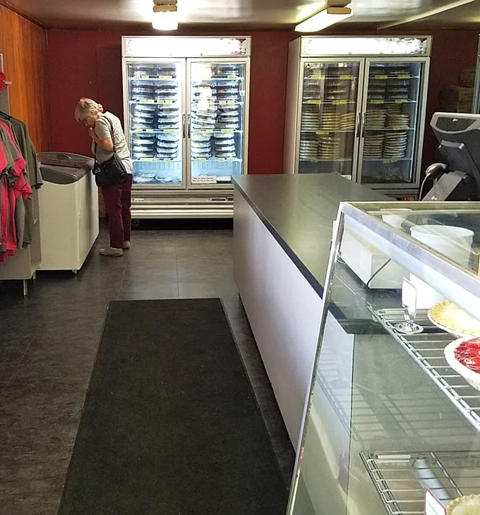 Refrigerated cases lined with pie perfection – the Fort Knox of desserts where the gold is edible and the security is just your willpower.
