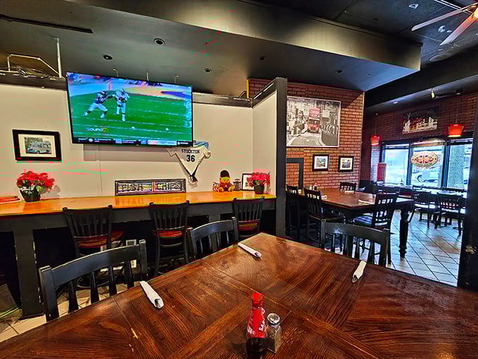 Where football matches play on screens and wooden tables invite lingering conversations – the perfect setting for your British culinary adventure.