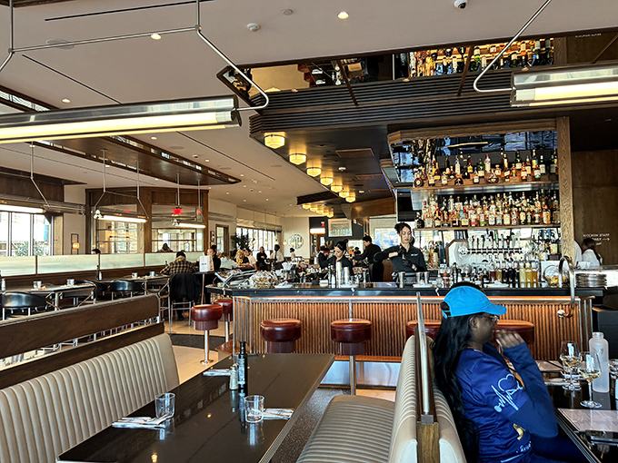 Not your average greasy spoon—Tops' interior blends retro charm with upscale comfort, proving diners can indeed grow up without losing their soul.