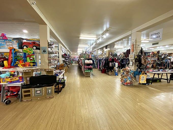 Step inside and behold the Holy Grail of organization—wide aisles, clear signage, and enough inventory to make even the most seasoned shopper's heart skip a beat.