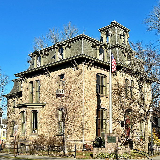 This stunning Second Empire masterpiece isn't just architectural eye candy—it's a testament to Lambertville's prosperous past and preserved heritage.