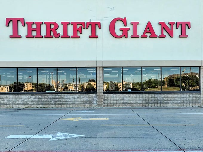 The name doesn't lie – this truly is a GIANT among thrift stores. The bold red signage beckons bargain hunters from miles around.