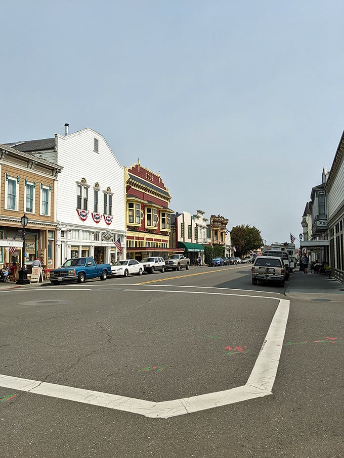 Wide streets, ample parking, and zero traffic lights – downtown Ferndale offers a refreshing break from urban gridlock while showcasing impeccably preserved 19th-century architecture.