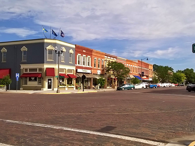 Downtown Lindsborg flaunts its Swedish heritage like a fashionista with vintage treasures—those colorful storefronts practically singing ABBA tunes in the Kansas breeze.