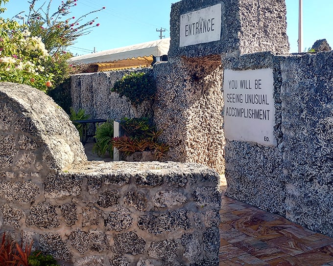 "YOU WILL BE SEEING UNUSUAL ACCOMPLISHMENT" promises the entrance sign. Talk about the understatement of the century!