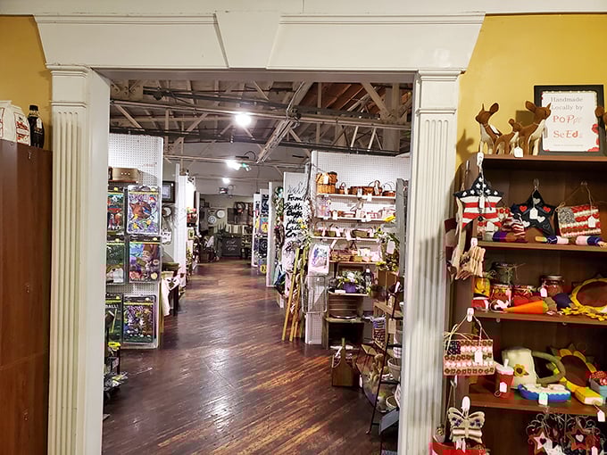 Step through these columns and you're officially on an adventure. The worn wooden floors have supported countless treasure hunters before you—now it's your turn.