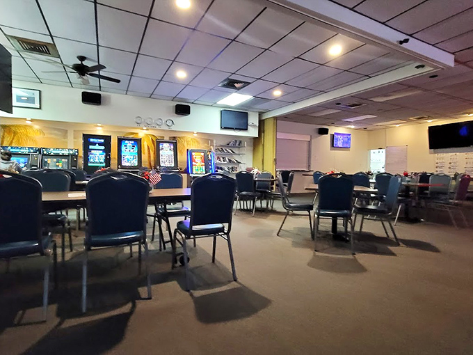 Where locals gather and visitors feel at home—Papa's interior blends classic diner charm with a touch of Florida casual.
