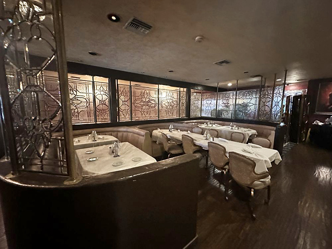 Step inside and time slows down – these stained glass dividers and white tablecloths have witnessed countless celebrations, first dates, and "I needed a proper steak" evenings.