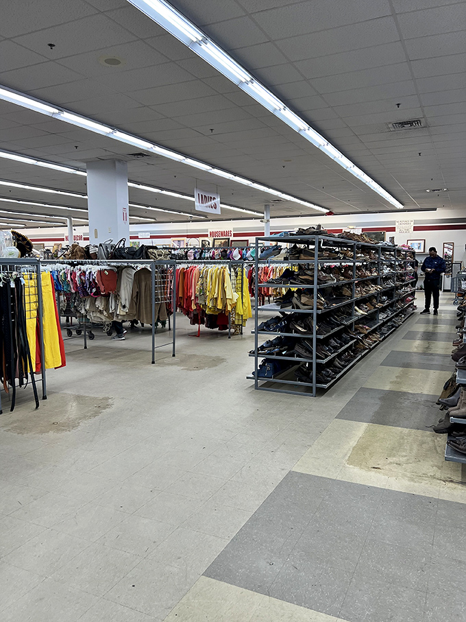 Racks upon colorful racks stretch toward the horizon—this isn't shopping, it's an expedition with bargains as your compass.