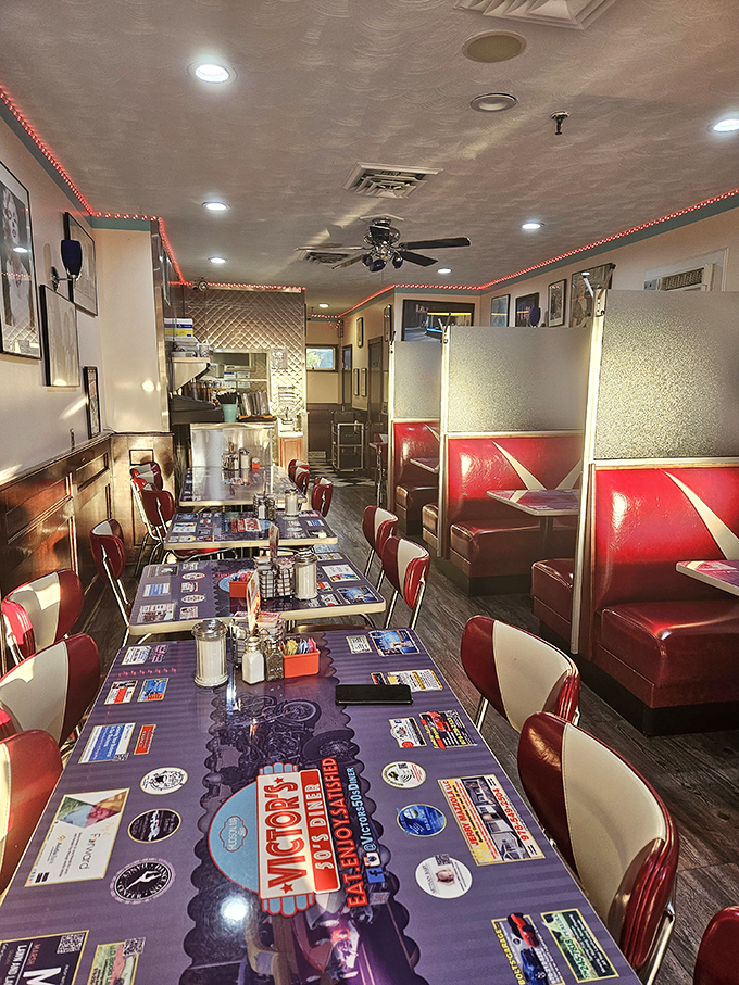 Classic red vinyl booths and vintage decor create the perfect backdrop for your breakfast epiphany. This isn't Instagram-engineered nostalgia—it's the real deal, where conversations happen without hashtags.