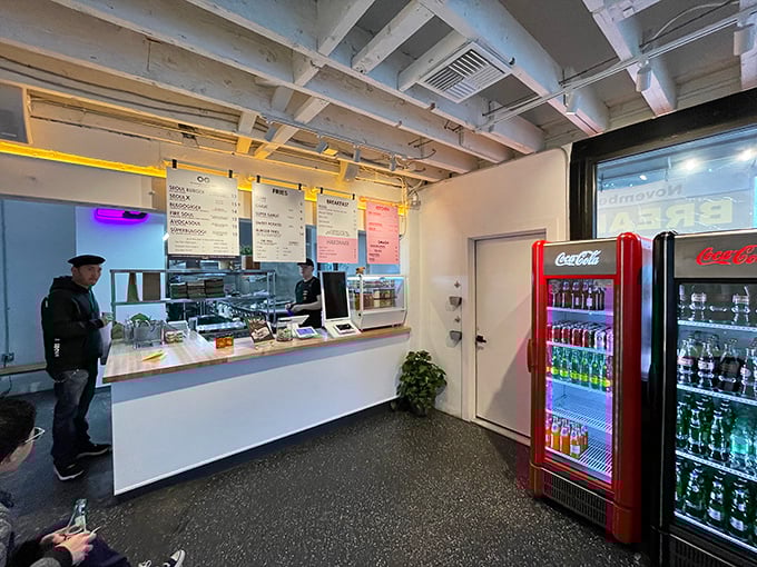 Minimalist design meets maximum flavor potential. The clean, bright interior lets you focus on what matters most—the impending burger bliss.