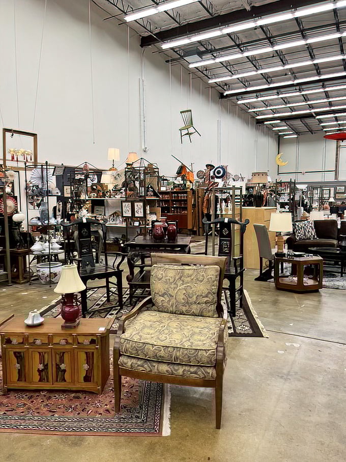 Where chairs hang from the ceiling and possibilities are endless. This isn't just shopping—it's time travel with price tags.