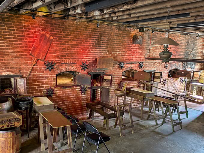 Where pretzel magic happens! These original brick ovens have witnessed more dough transformations than a Hollywood plastic surgeon's office.
