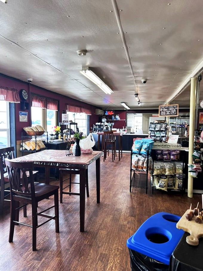 Inside, burgundy walls and wooden tables create the perfect backdrop for pretzel perfection—a cozy haven where time slows down and appetites ramp up.