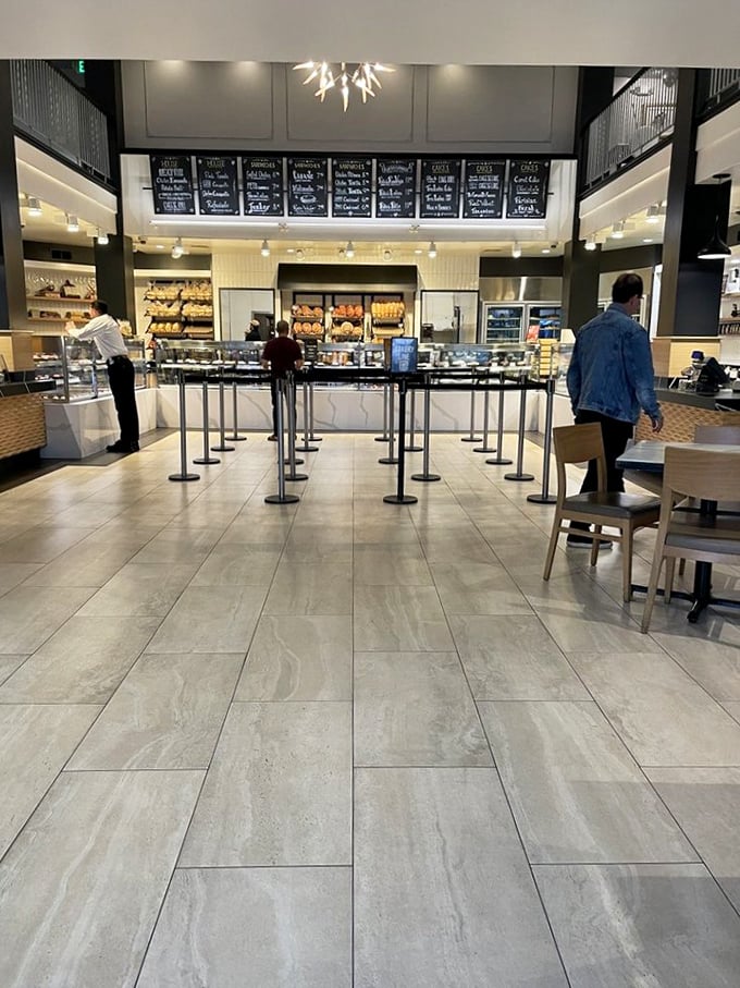 The interior's sleek design and queue system somehow make waiting feel civilized—like the DMV reimagined by pastry-loving angels.