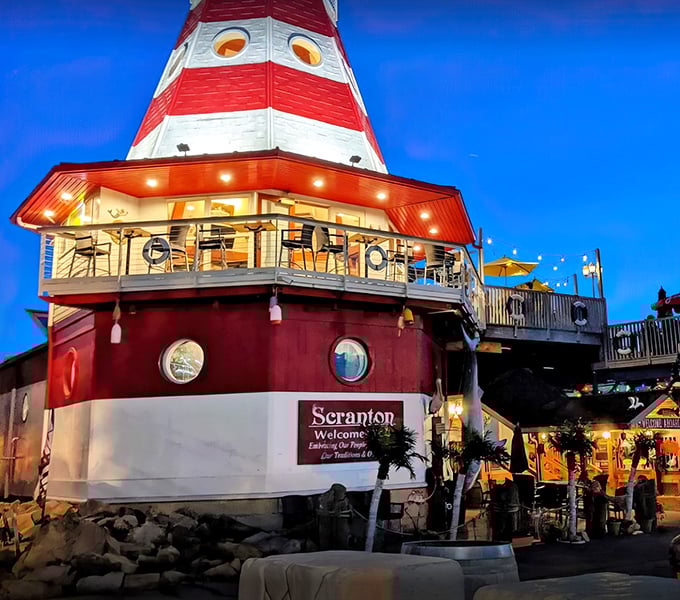 Not your average lighthouse—unless lighthouses typically serve killer crab cakes! Cooper's quirky landmark brings coastal charm to Scranton.