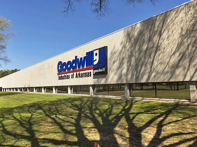 Goodwill's headquarters isn't just big—it's the mothership of secondhand finds in Arkansas!