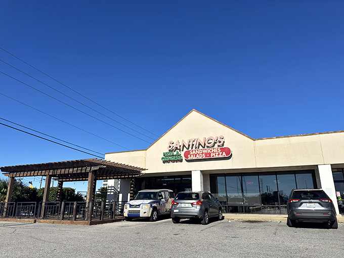 Santino's unpretentious exterior hides a pizza lover's paradise. Like finding a pearl in an oyster, this strip mall gem delivers big New York flavor.