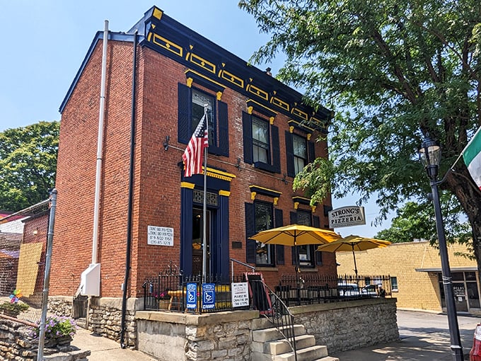 Historic brick outside, blazing hot oven inside. This Newport gem is where pizza meets architectural character.