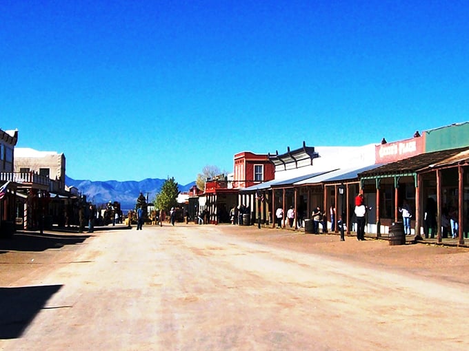 Tombstone's main street looks like Hollywood borrowed it for every Western ever made – except this one's the real deal.