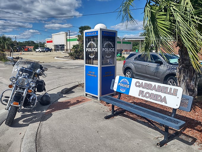 Superman had his phone booth, Carrabelle's finest have theirs - just with better parking.