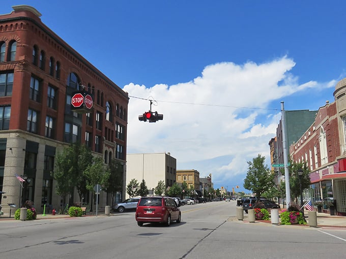 Downtown Bay City – where historic buildings stand shoulder to shoulder like old friends catching up after a long Michigan winter.