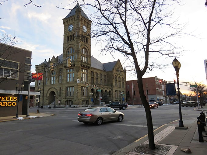 The golden-hued courthouse in Bluffton could double as a movie set for "Small Town America: The Director's Cut."