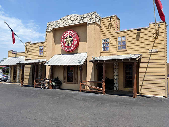 This Colton's location looks like it was plucked from a Western movie set – but the steaks are the real stars.