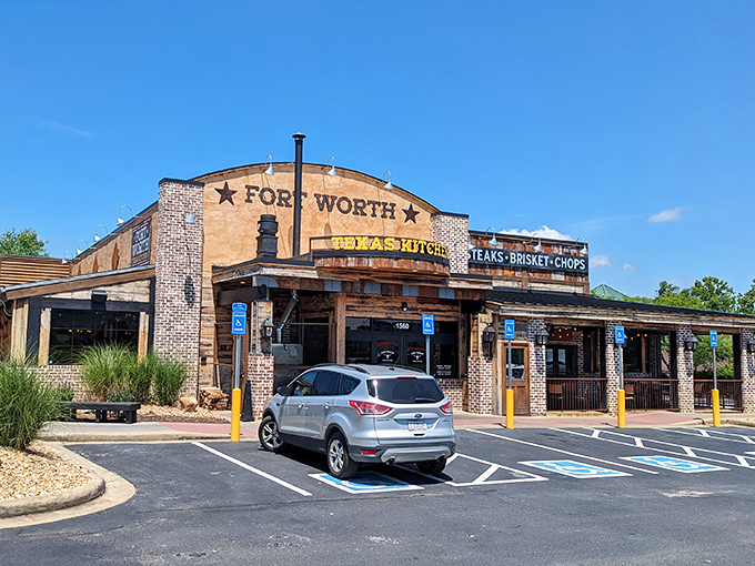 Texas swagger meets Tennessee hospitality in this impressive roadside temple to all things beef and brisket.