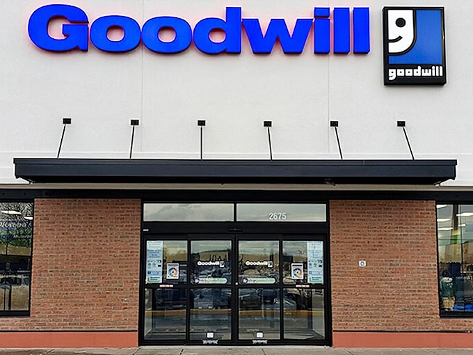 The smiling "g" logo isn't lying—this Goodwill location is something to grin about, with deals that'll make your credit card sigh with relief.