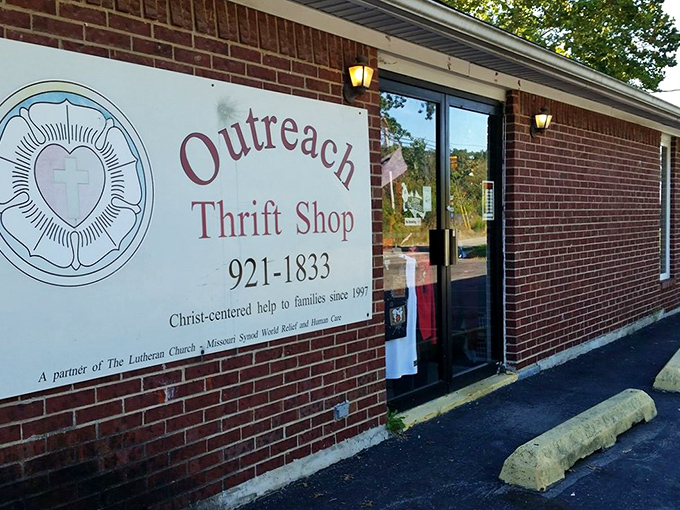 The heart-centered logo says it all—this Shepherdsville spot transforms shopping into an act of community kindness.