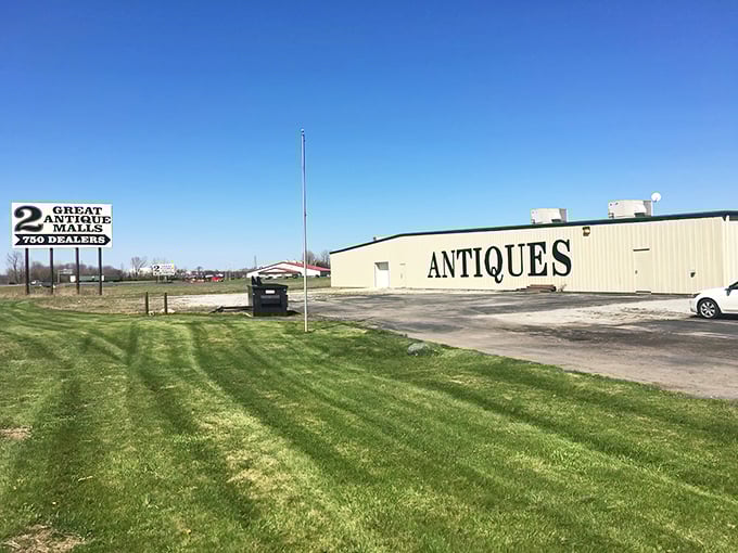 Where farm equipment meets fine china – Springfield Antique Center's massive building is a treasure chest disguised as a warehouse.