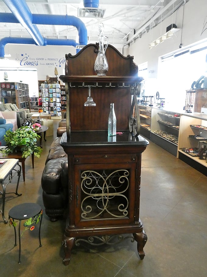 This isn't just furniture—it's functional art with history etched into every curve and scrollwork detail. Someone's heirloom awaits its next chapter.