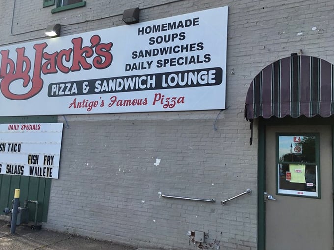 BB Jack's promises "Antigo's Famous Pizza" – the kind of local claim that actually delivers and keeps generations coming back for "just one more slice."