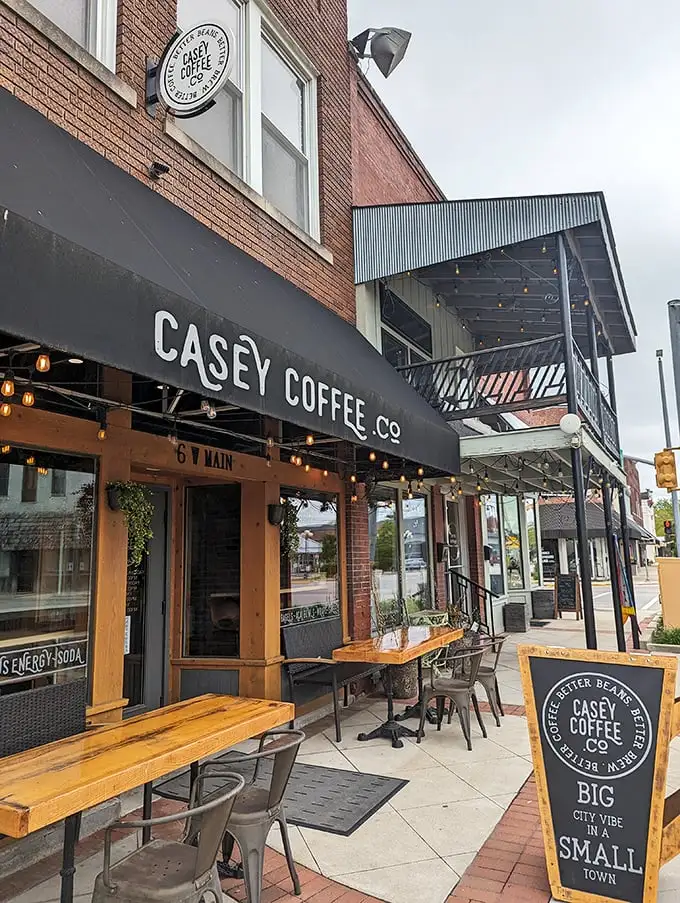Big city vibe in a small town isn't just clever marketing – Casey Coffee Co. delivers metropolitan quality brews with heartland hospitality.