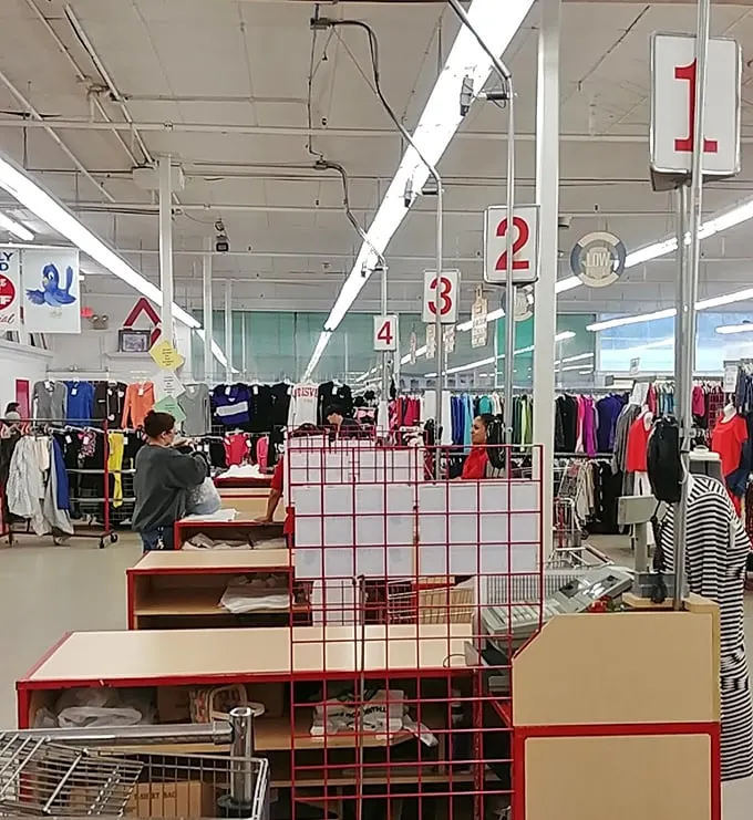 Numbered aisles create the illusion of order in this beautiful chaos. The thrill of the hunt begins where organization ends.