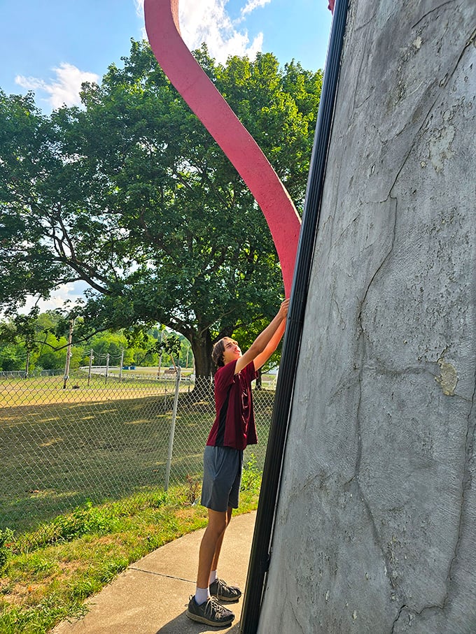 That iconic red handle isn't just for show—it's the exclamation point on Pennsylvania's most percolating piece of programmatic architecture.